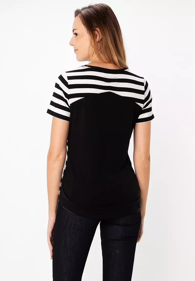 Buy Lois LT4 LADIES SHORT SLEEVE STRIPE TOP 2025 Online | ZALORA