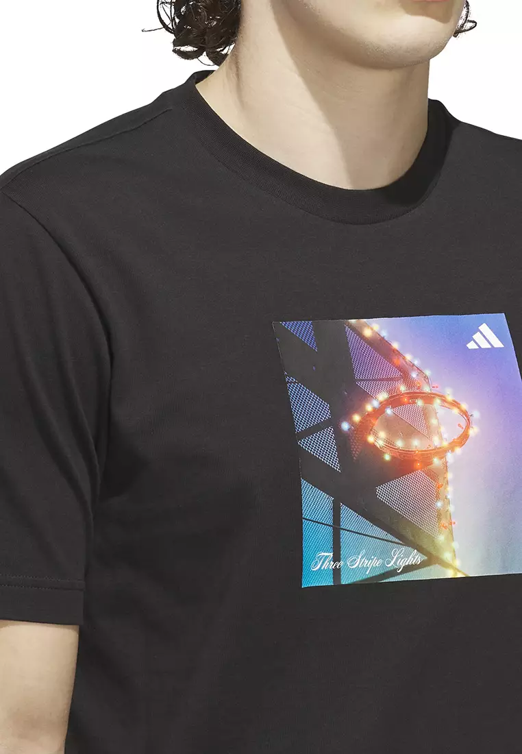 Buy ADIDAS 3-Stripes Lights Hoops Graphic T-Shirt 2026 Online | ZALORA ...