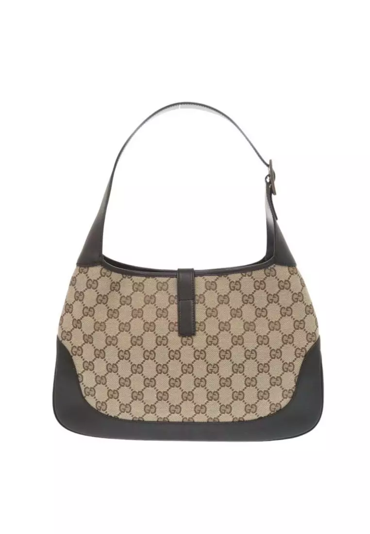 Buy Gucci Pre-Loved Gucci Brown Canvas, Leather Jackie 2025 Online ...
