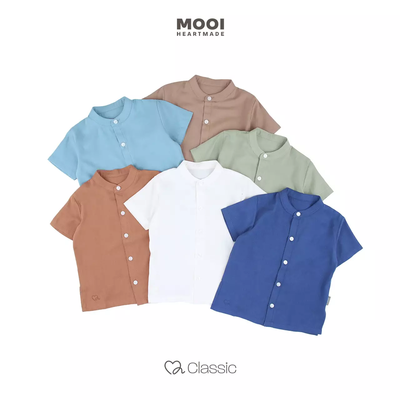 Jual Mooi Heartmade Mooi Kemeja Anak Laki-laki Henry Shirt - Camel ...