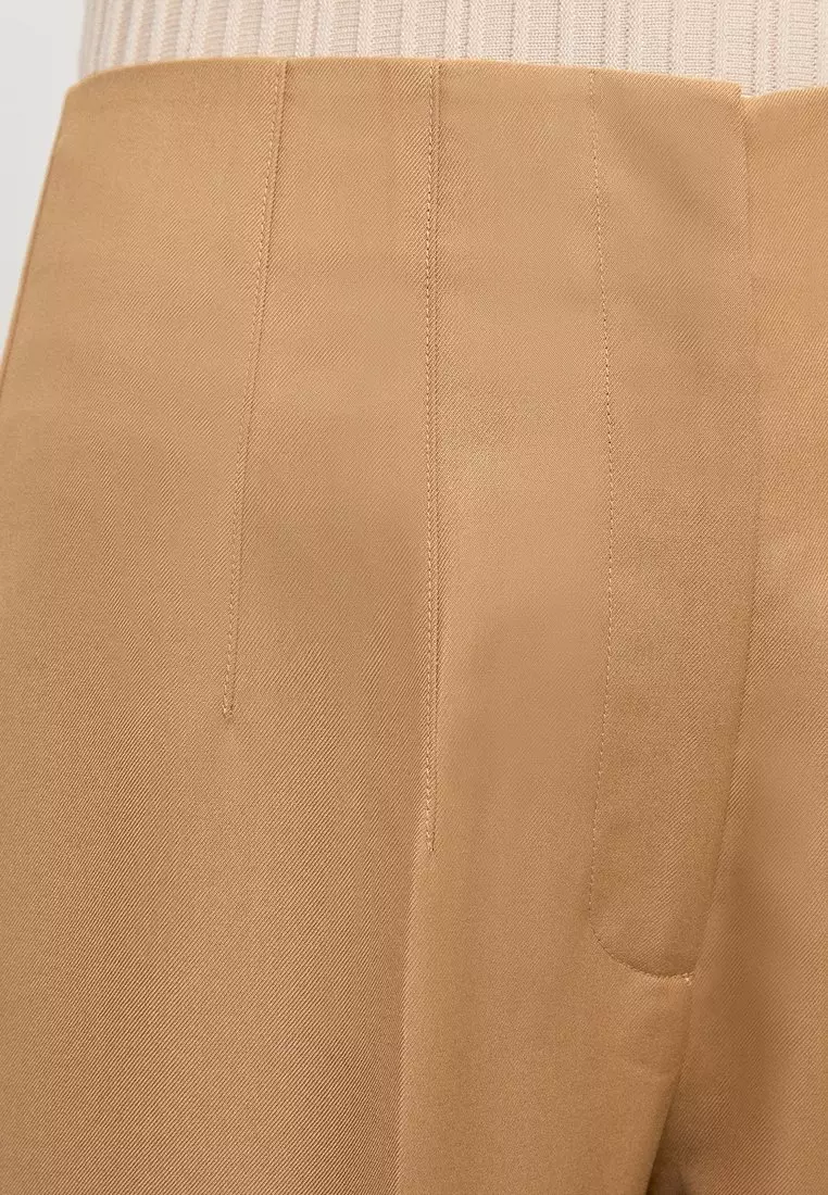 Buy Pomelo High Waist Tailored Pants - Beige 2026 Online | ZALORA