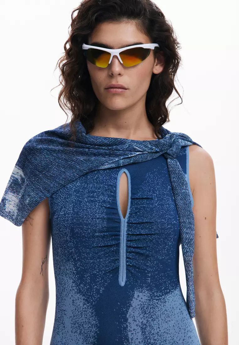 Buy Desigual Long cut-out dress Online | ZALORA Malaysia
