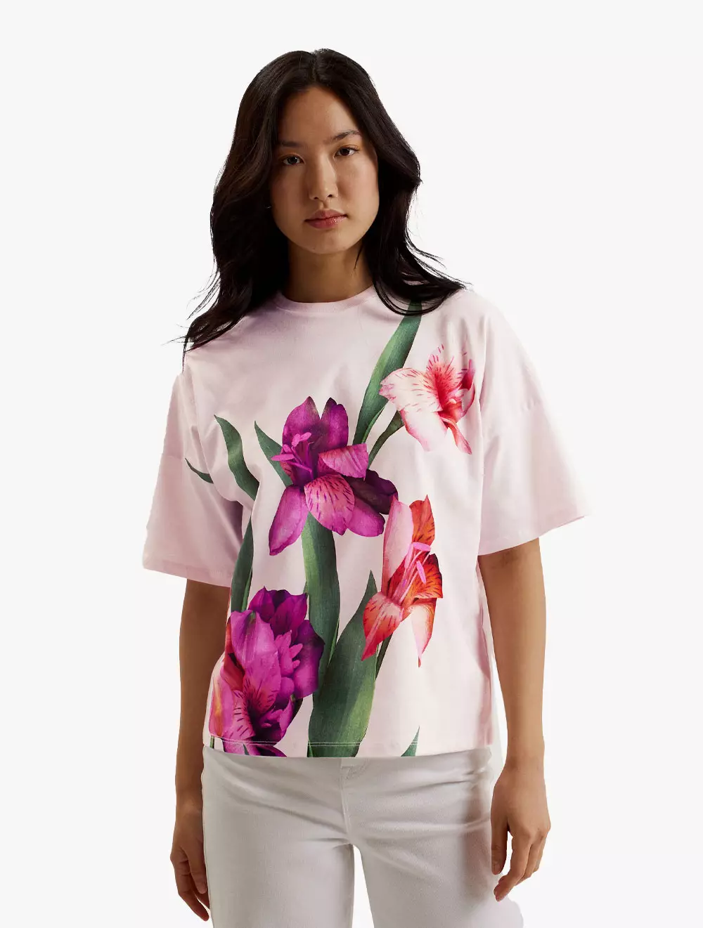Jual Ted Baker BESALU Printed Boxy Tee - Light Pink Original 2024 | ZALORA Indonesia