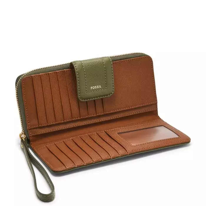 Jual Fossil Fossil Madison Zip Clutch Loden Green Dompet Wanita ...
