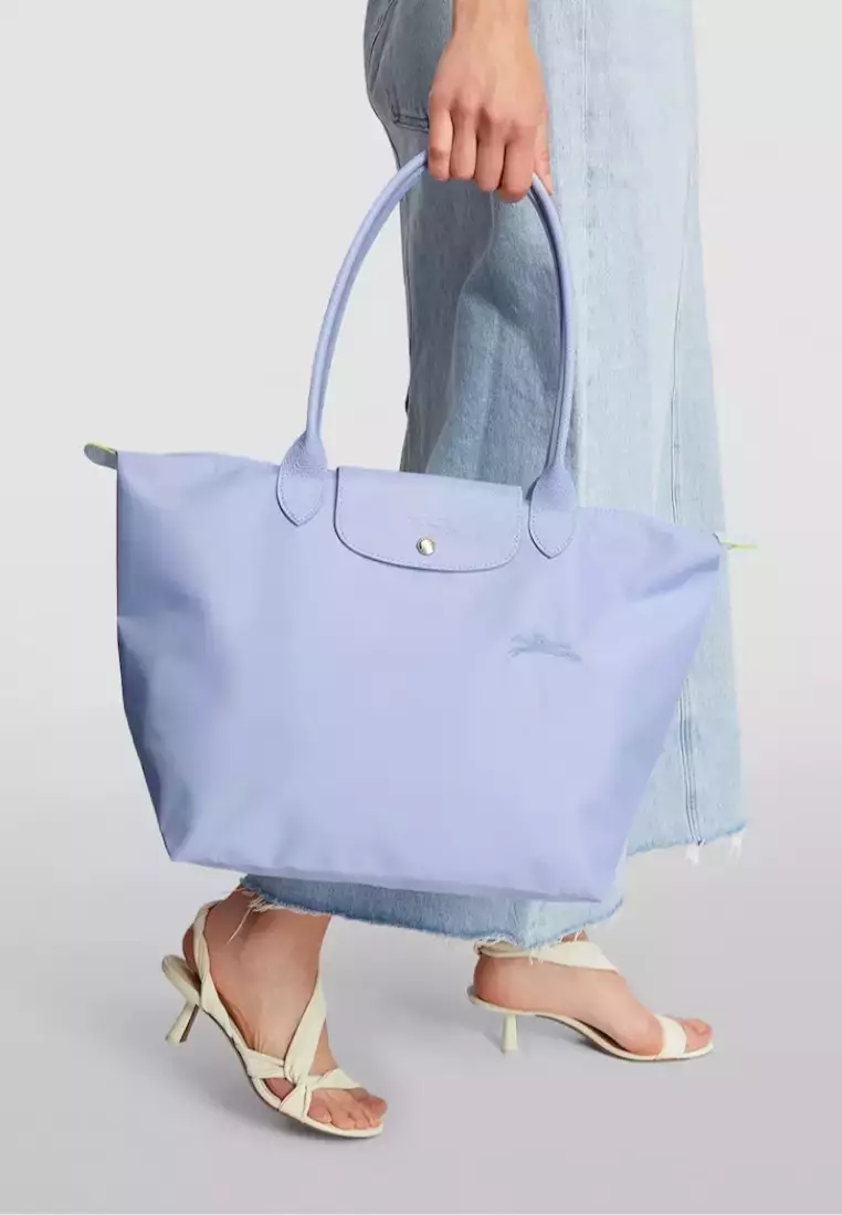 Jual Longchamp Le Pliage Green L Tote Bag Sky Blue Original 2025 ...