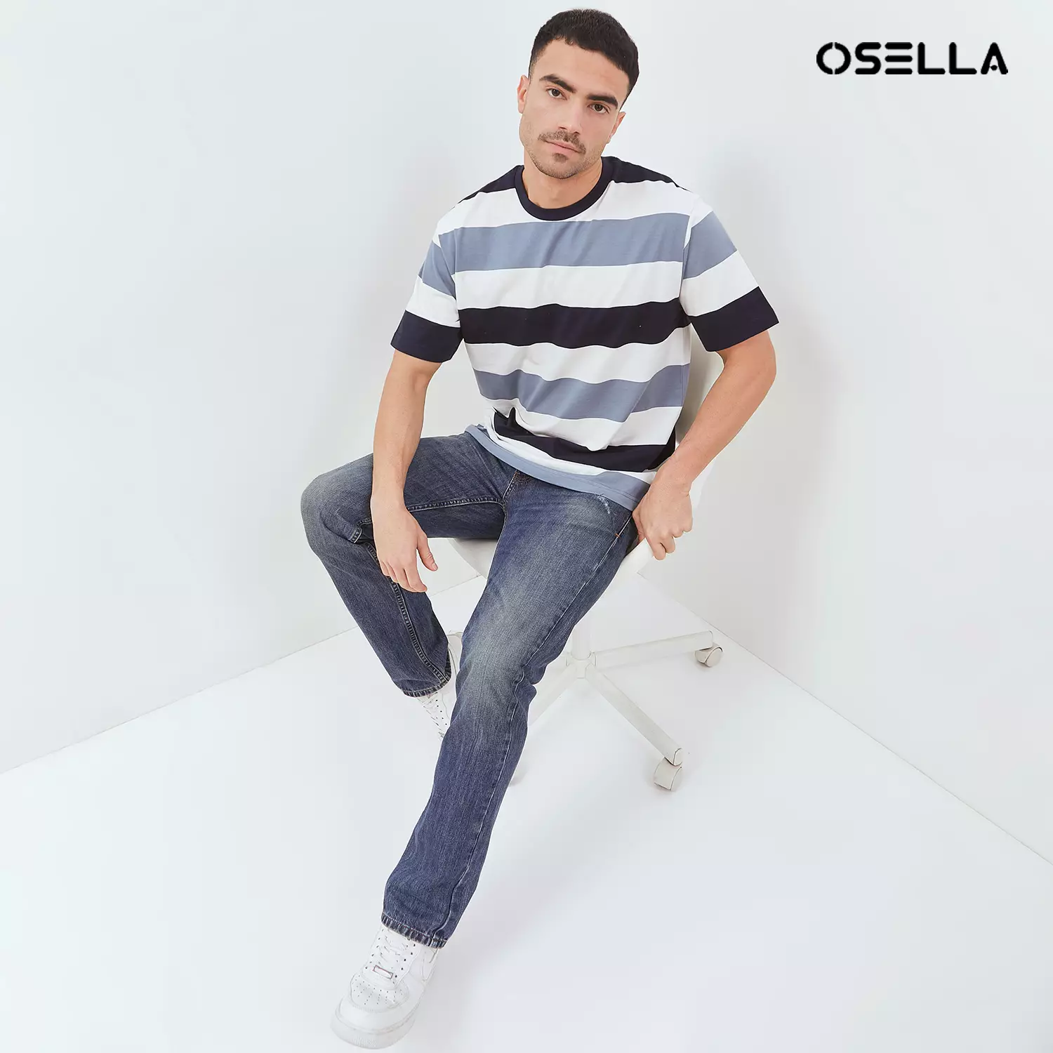 Jual Osella Osella Mike Multicolorstripe Relaxed Fit T-Shirt 2071501859 ...