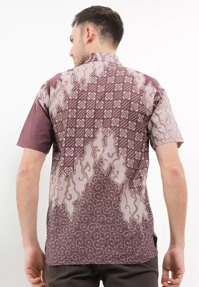 Jual Elshanum Batik Seroja Kemeja Batik Premium Pria Casual Modern ...