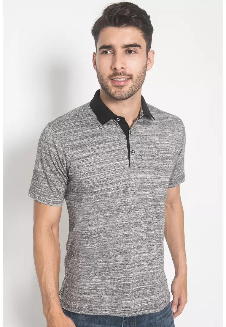 Jual LGS LGS - Regular Fit - Kaos Casual - Kaos Polo - Motif Abstrak ...