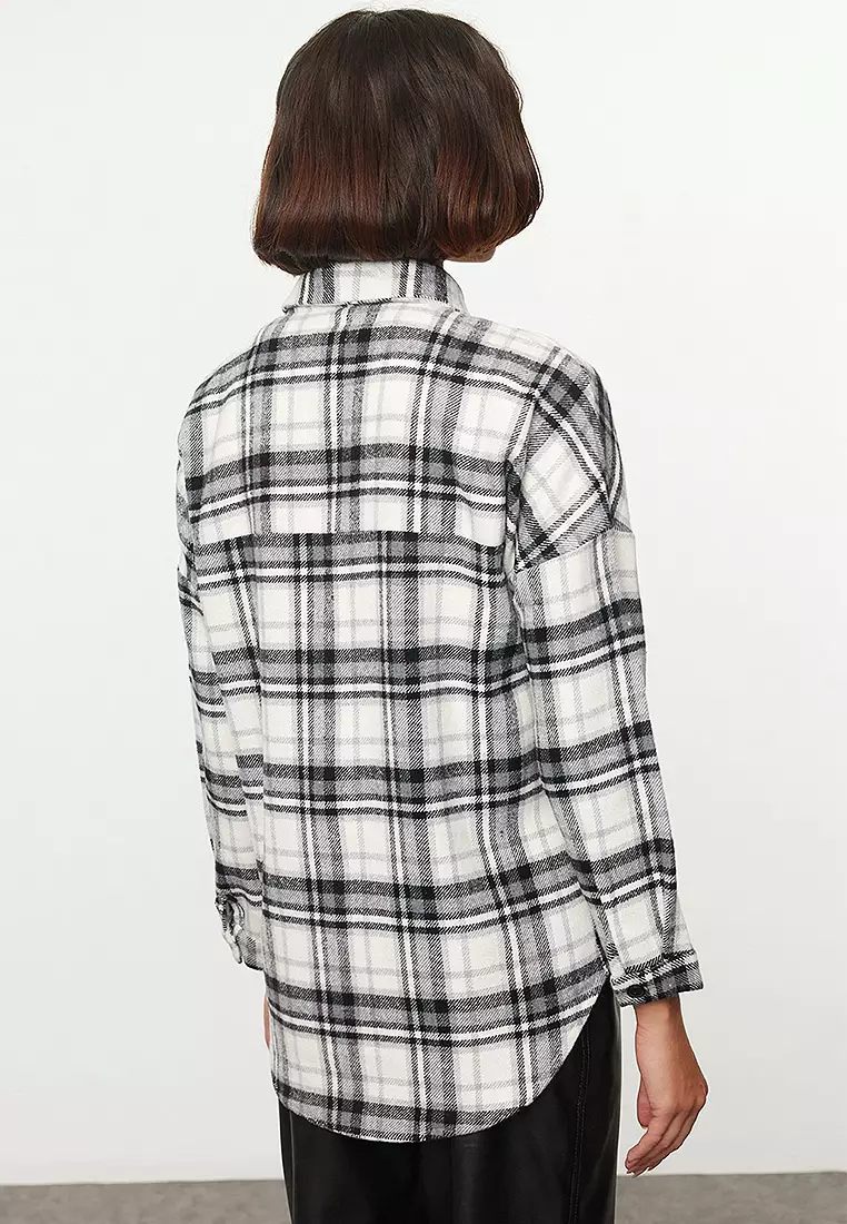 Buy Trendyol Checkered Overshirt 2025 Online | ZALORA