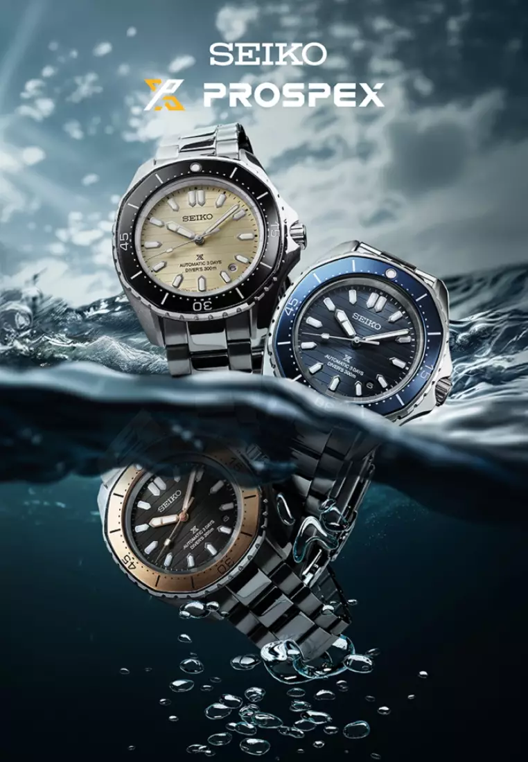 Seiko Seiko Prospex Polygonal Bezel Ocean Grey & Bronze Tone Stainless Steel Band Automatic 3 ...