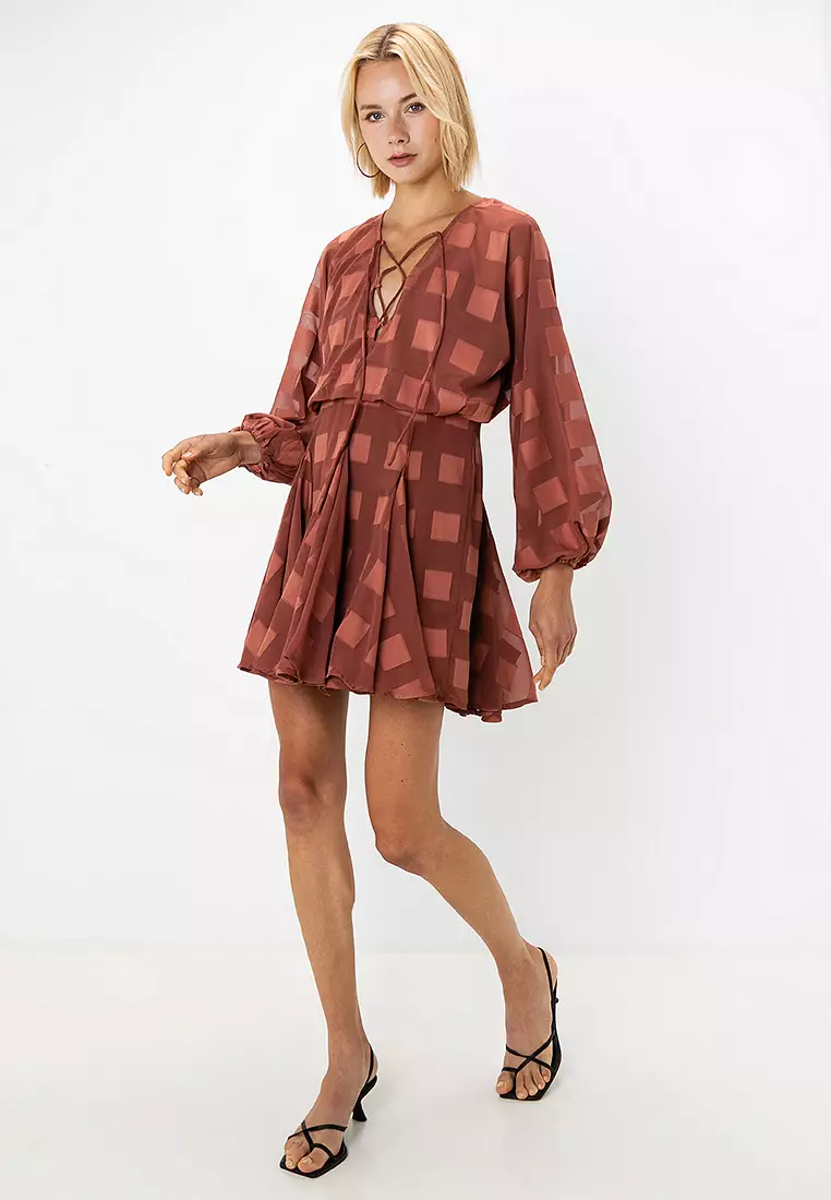 Buy ASOS Design Plunge Mini Dress With Godet Skirt 2025 Online | ZALORA ...