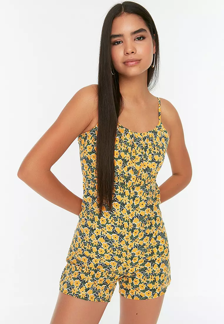Buy Trendyol Strap Print Playsuit Online | ZALORA Malaysia