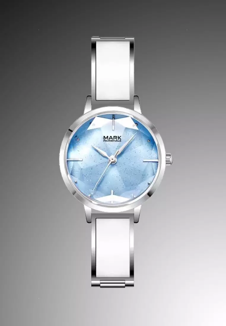 Buy Mark Fairwhale Ladies Quartz Watch, Faceted Glass, Stainless Steel ...