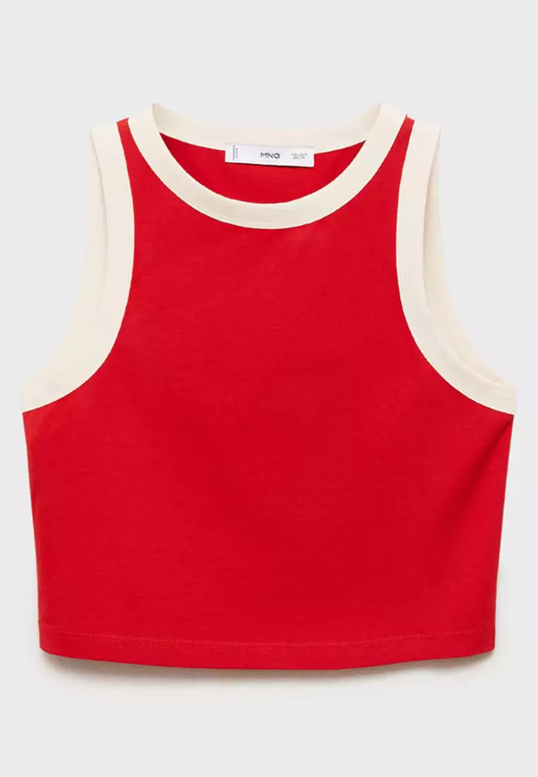 Jual Mango Contrast Trim Top Original 2025 | ZALORA Indonesia