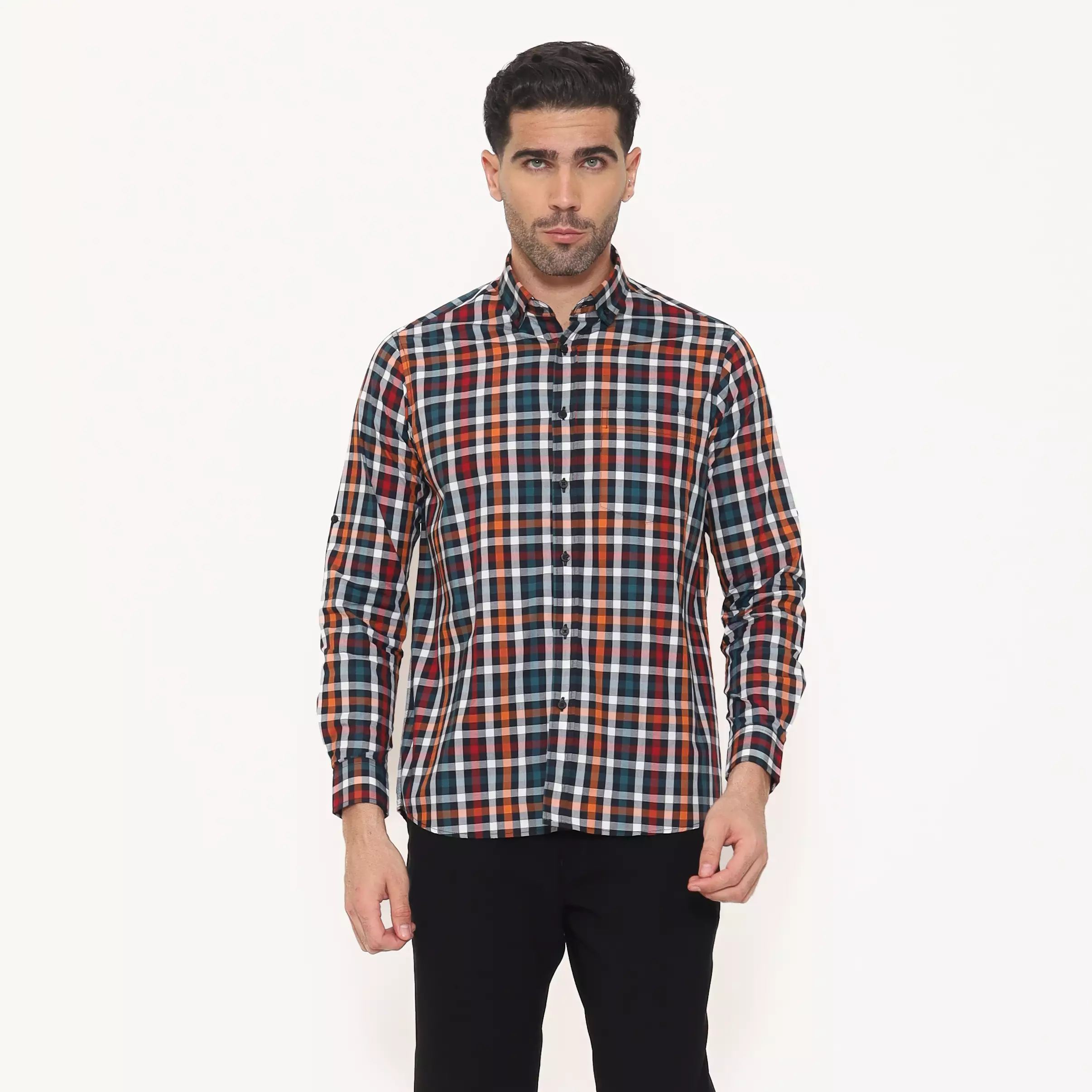 Jual Schoeller Schoeller Kemeja Pria Lengan Panjang Motif Kotak-Kotak ...