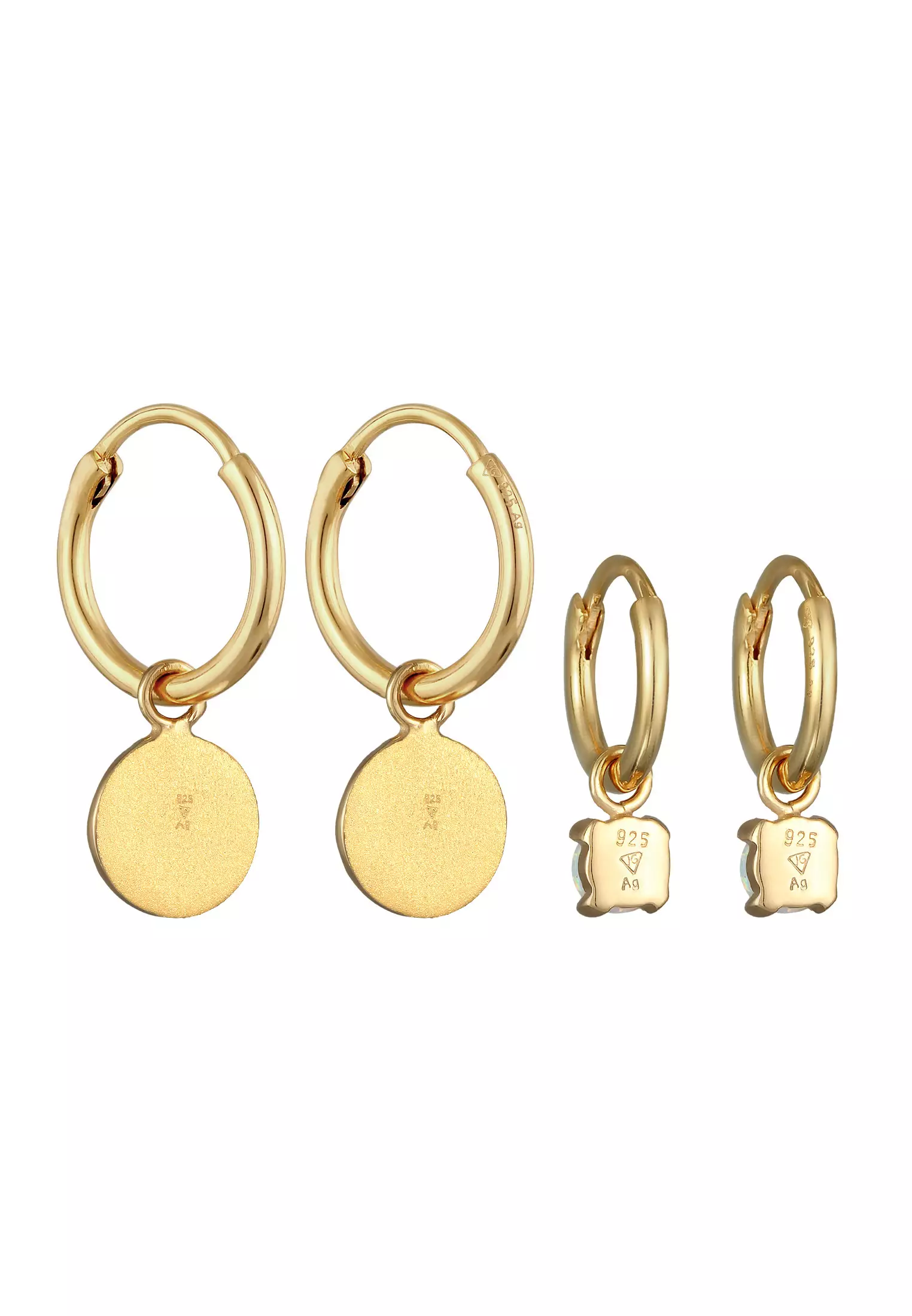 Buy ELLI GERMANY Opal Hoop Earring Set – Gold-Plated Silver 2026 Online ...