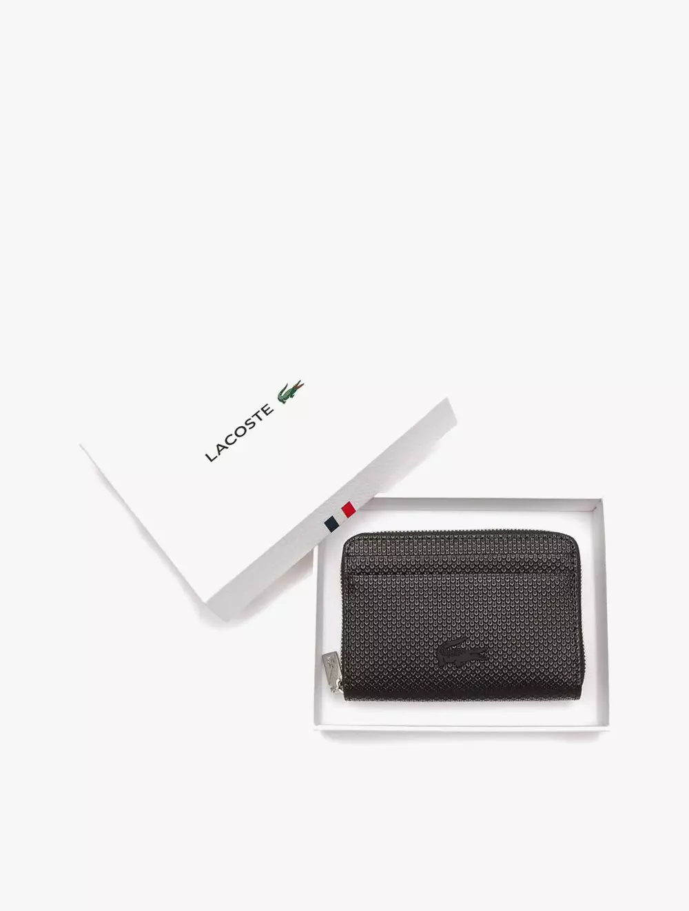 Jual Lacoste Unisex Chantaco Zippered Fine Leather Small Coin Pouch ...