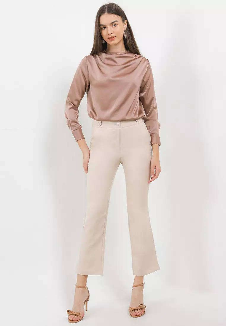 Jual WHITE|MODE Rosalyn Long Pants Original 2026 | ZALORA Indonesia