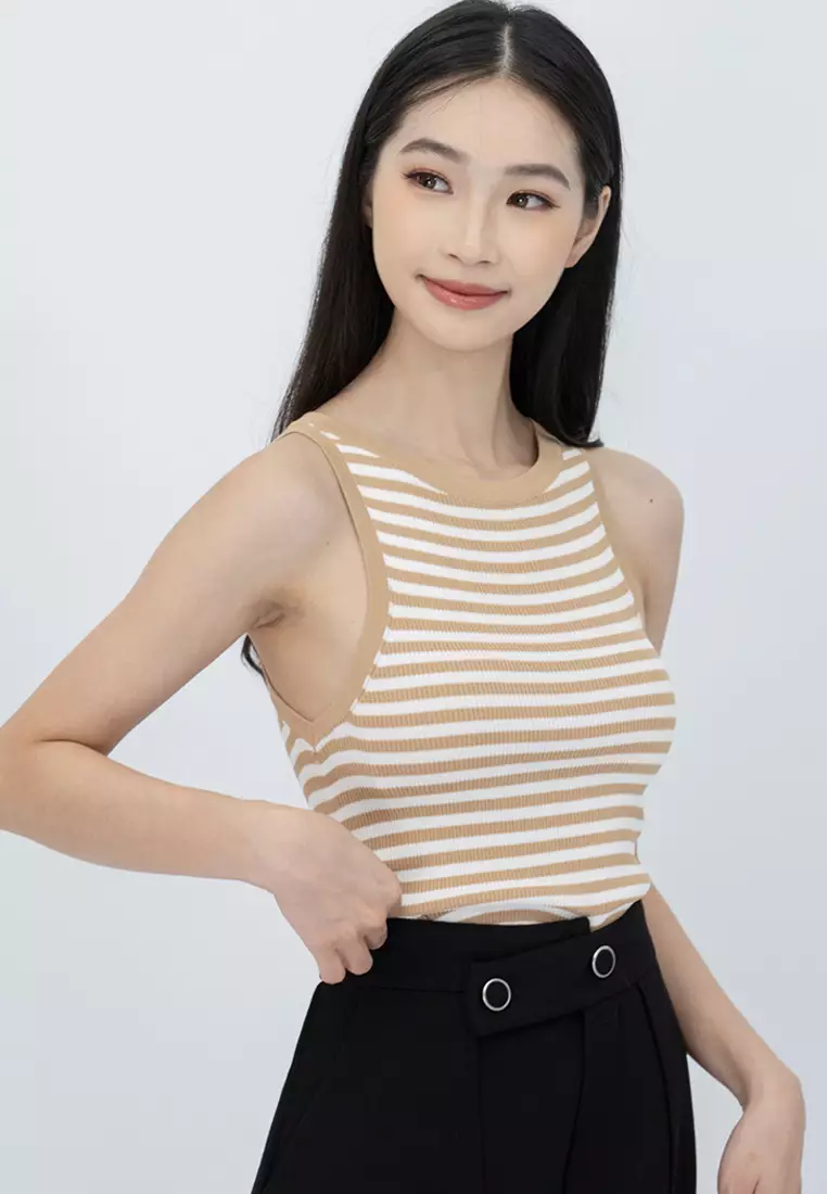 Buy Plain B. Knitted Stripe Top 2026 Online | ZALORA