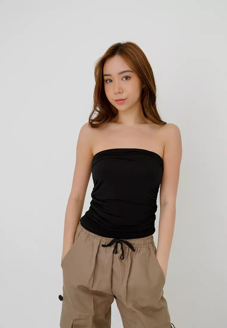 Jual nzinga NZINGA agatha tube top kemben serut wanita hitam Original ...