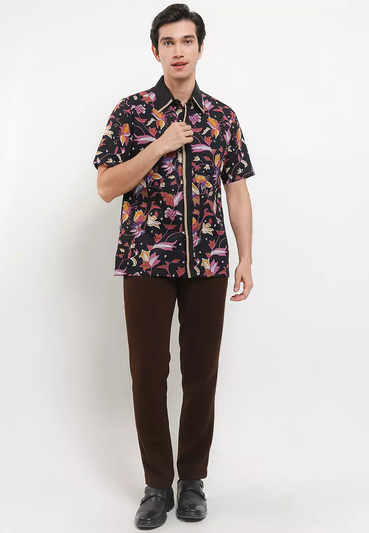 Jual ARJUNA WEDA Hem Batik Body Fit Sawat Kupu Original 2025 | ZALORA ...