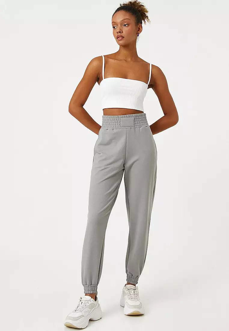 Buy KOTON Jogger Sweatpants Pocket Detail Extra High Waist 2025 Online ...