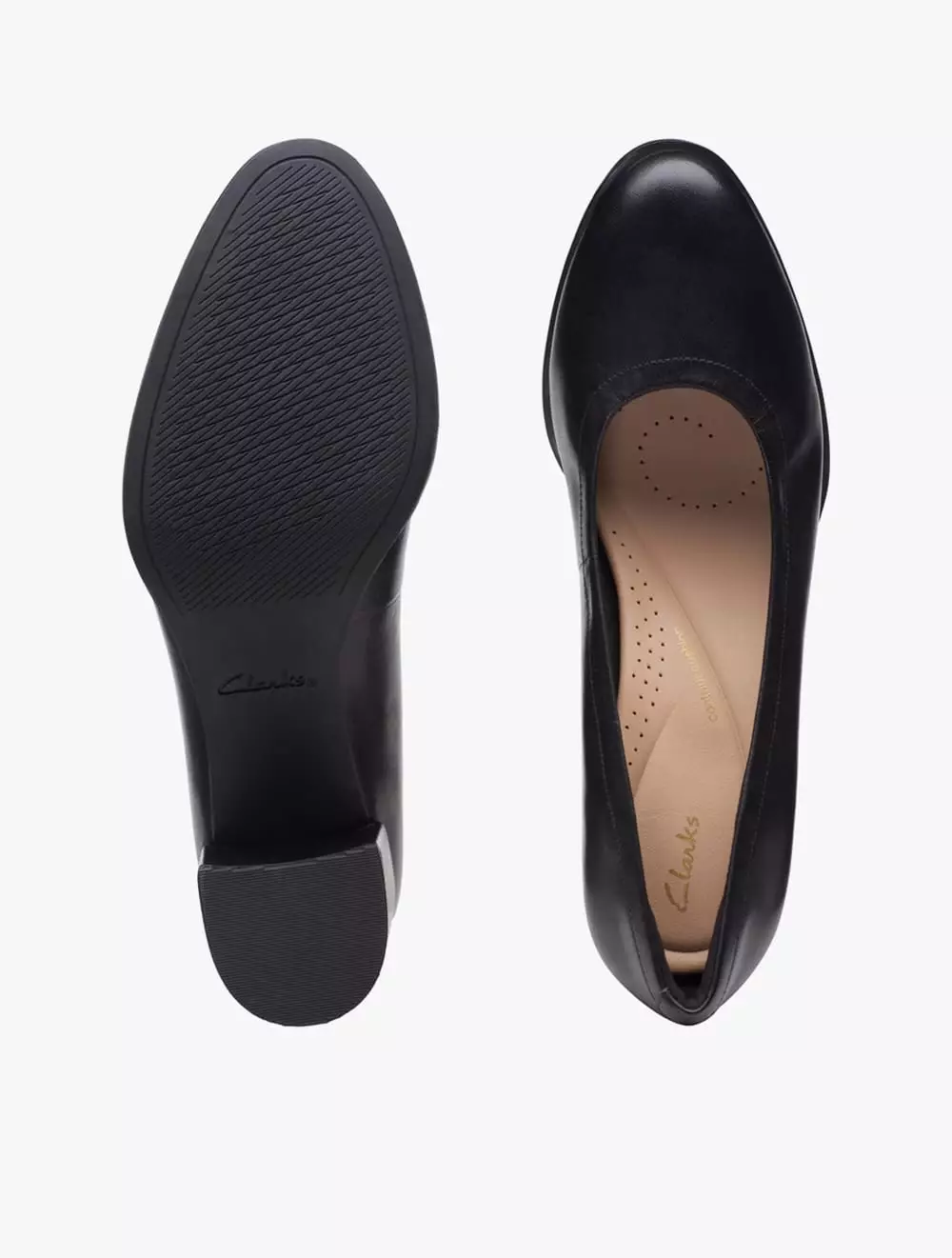 Jual CLARKS Clarks Women's Heels Freva55 Court- Black Leather - Black ...