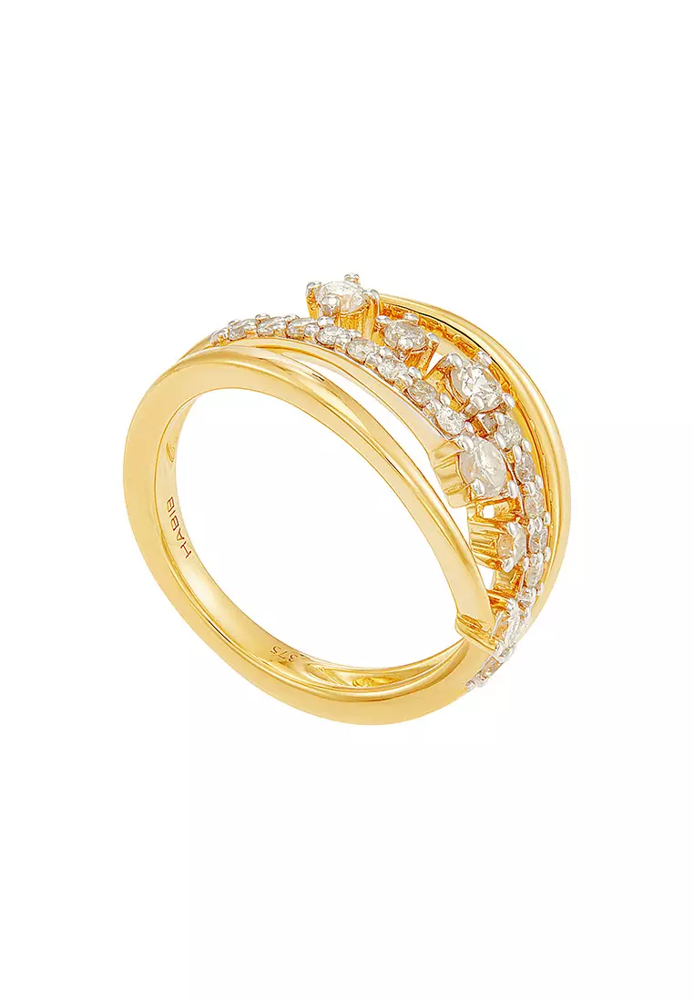 Buy HABIB HABIB Chic | Diamond Ring in 375/9K Yellow Gold 271980625-BI ...