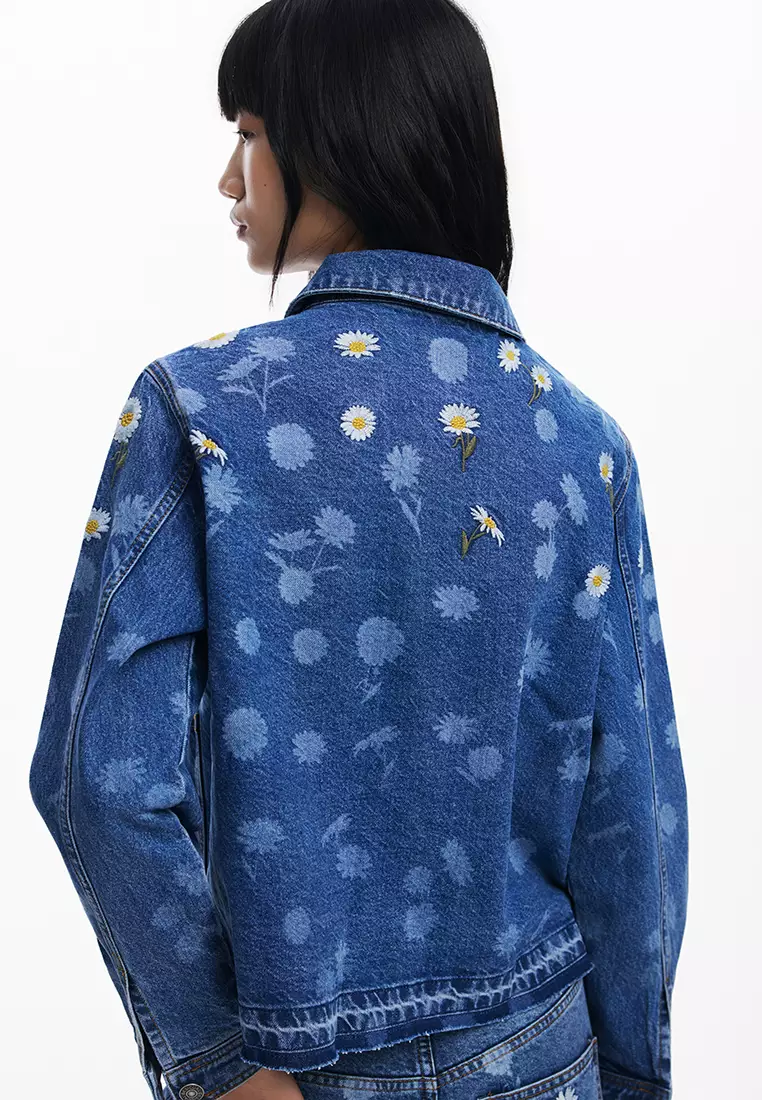 Jual Desigual Daisy denim jacket Original 2025 | ZALORA Indonesia