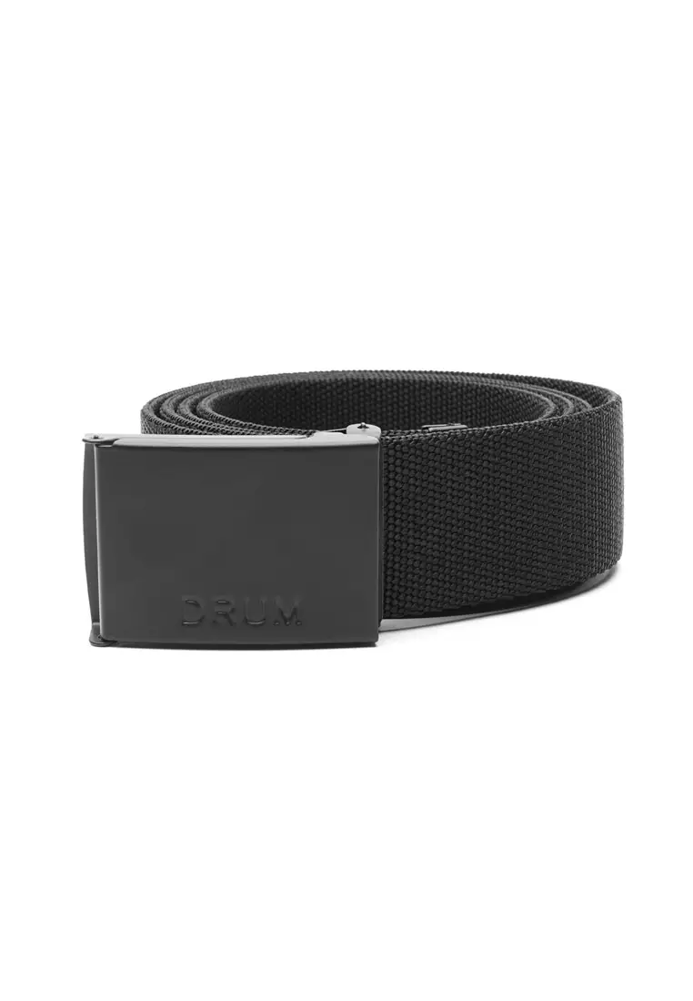 Buy DRUM DRUM Plate buckle Woven belt- Black Online | ZALORA Malaysia