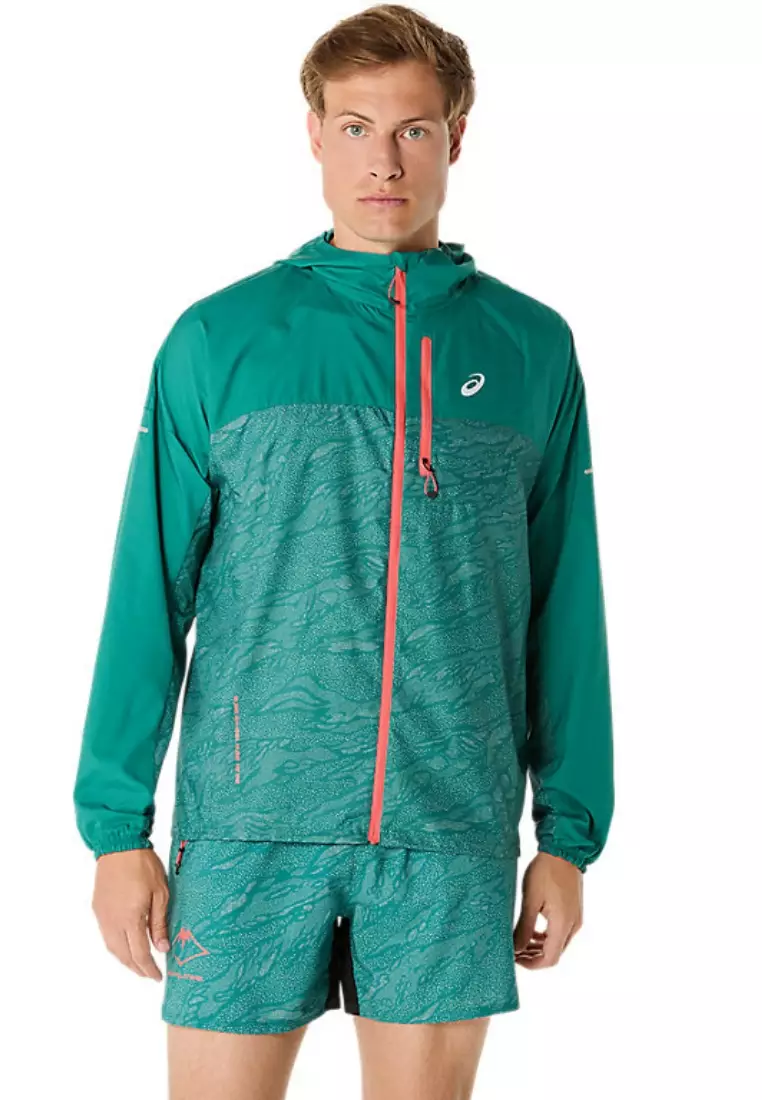 Buy ASICS FUJITRAIL PACKABLE WINDBREAKER MEN (GREEN) Online | ZALORA ...