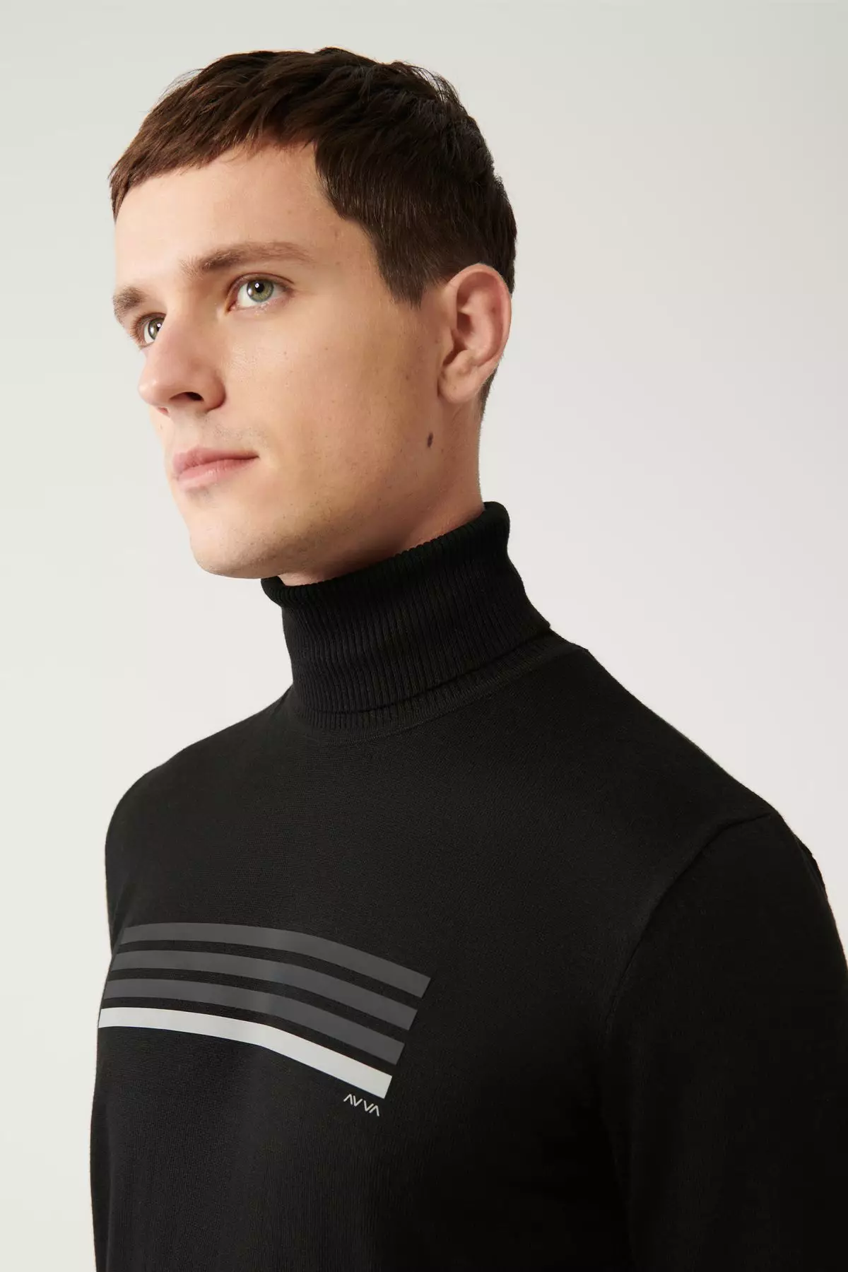 Jual Avva Men's Black Turtleneck Cotton Knitwear Sweater A32Y5144 ...