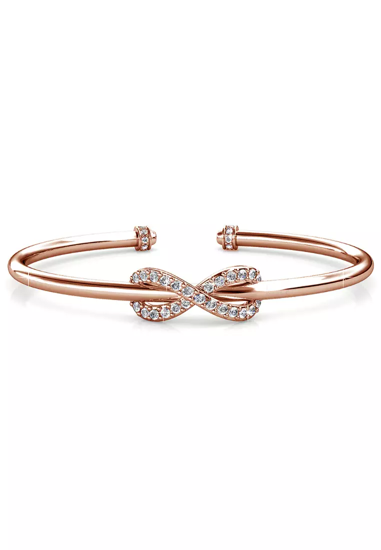 Buy Krystal Couture Infinity Knot Bangle Embellished with SWAROVSKI® crystals 2025 Online | ZALORA