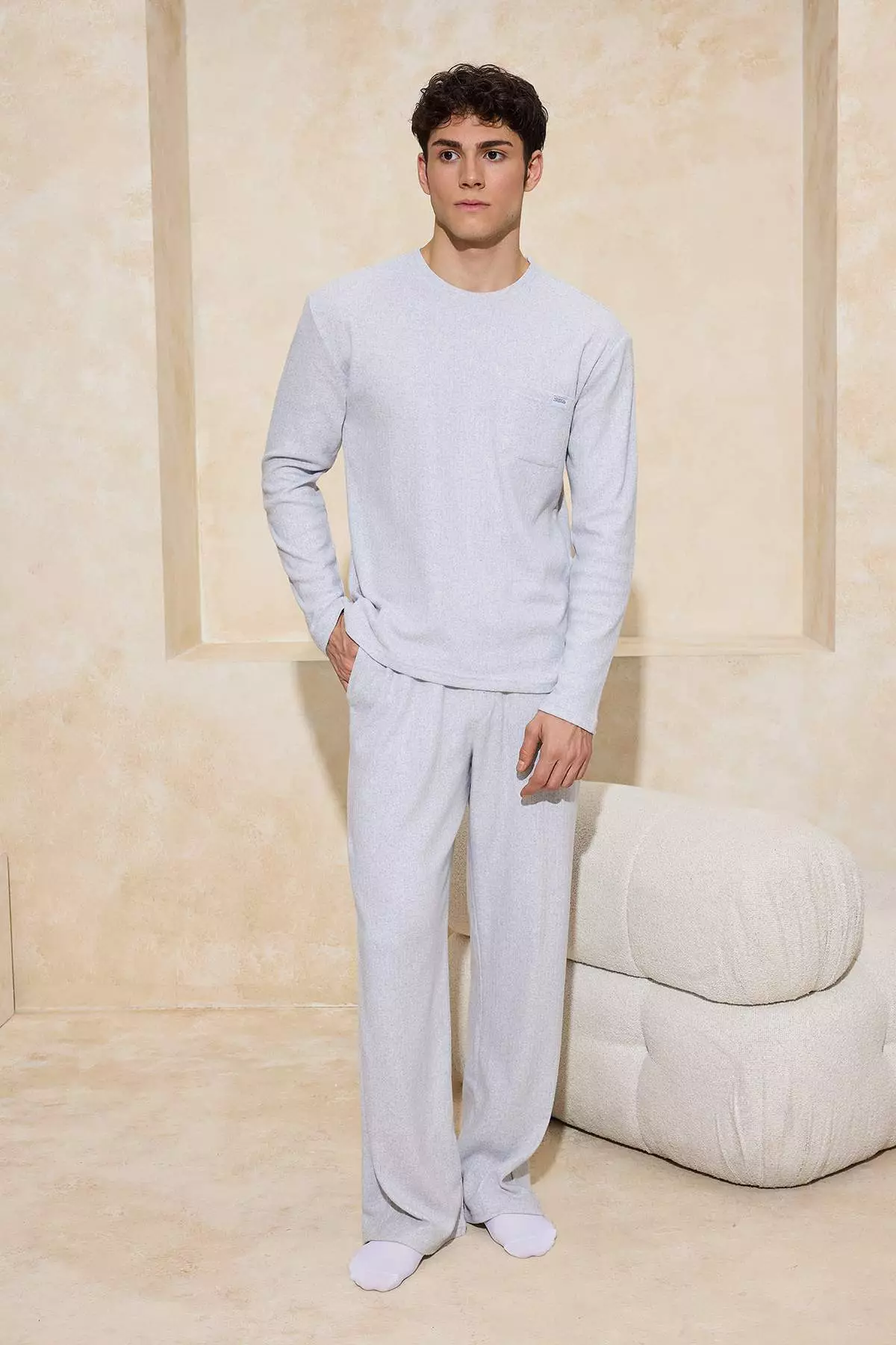 Buy Trendyol Gray Regular Fit Pocket Detail Label Detail Soft Button ...