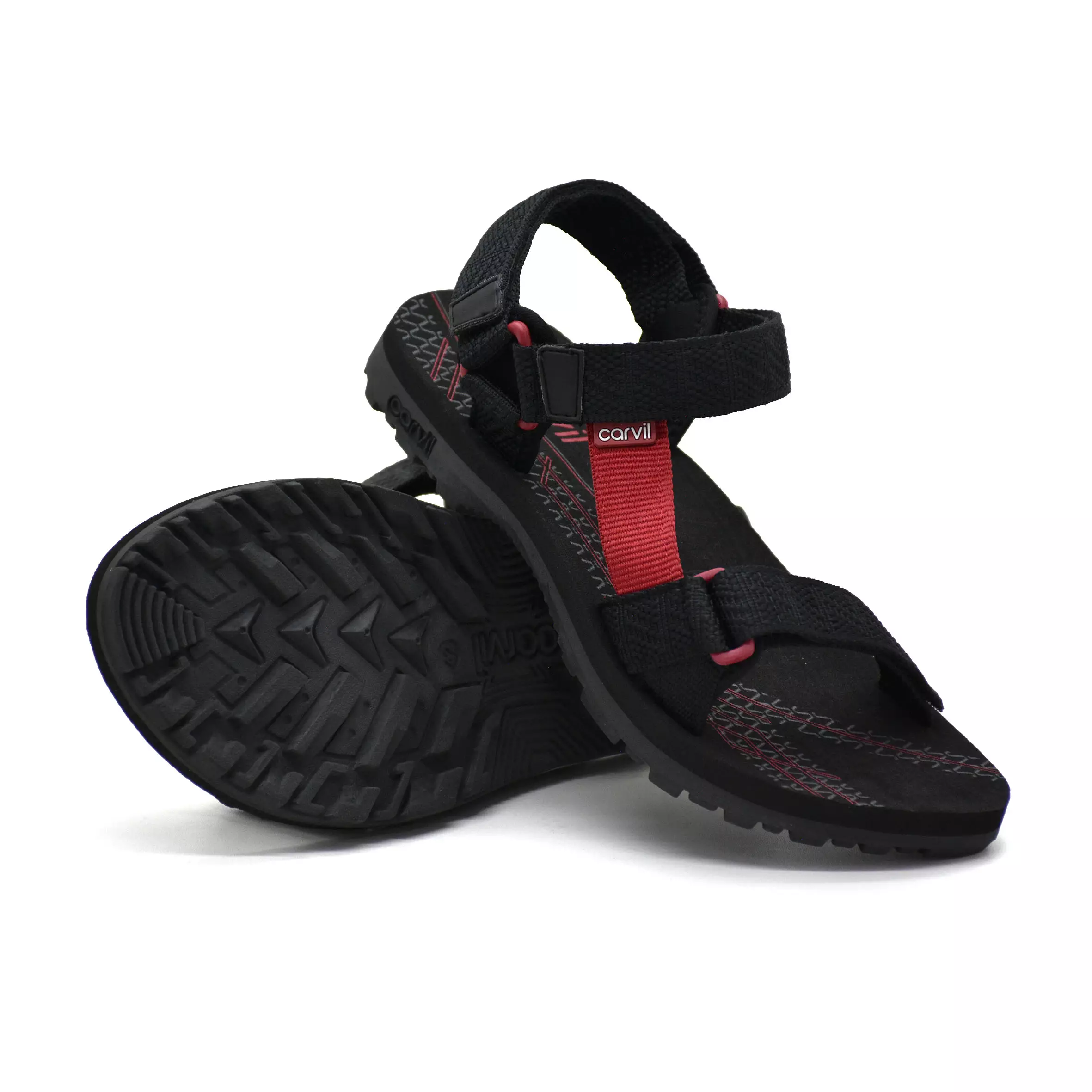 Jual Carvil Carvil Sandal Gunung Pria Mandala-GM Black/Red Original ...