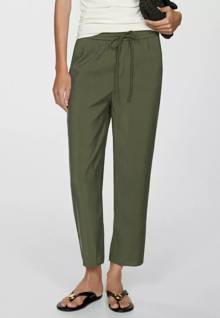 Jual Mango Modal Straight Pants Original 2024 | ZALORA Indonesia