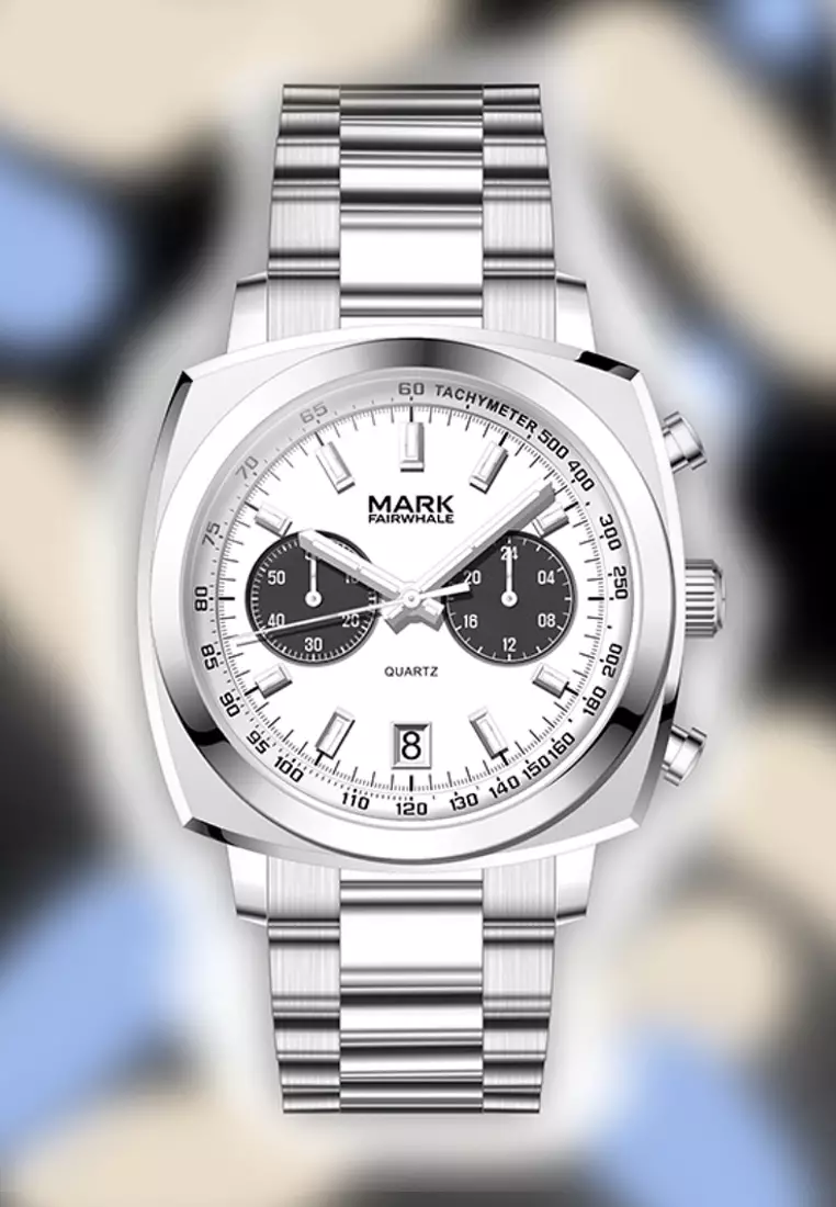 Buy Mark Fairwhale Unisex Retro Alloy Chronograph Quartz Watch, 44mm ...
