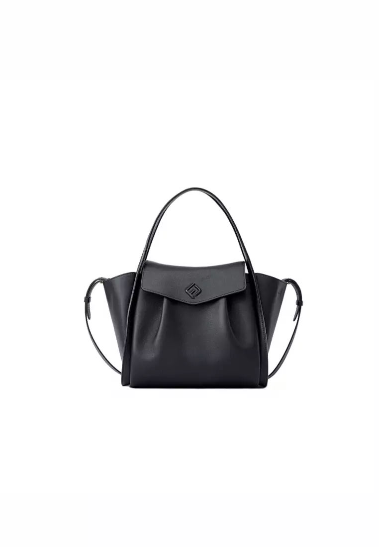 FION Ruched Medium Leather Tote Bag 2024 | Buy FION Online | ZALORA ...