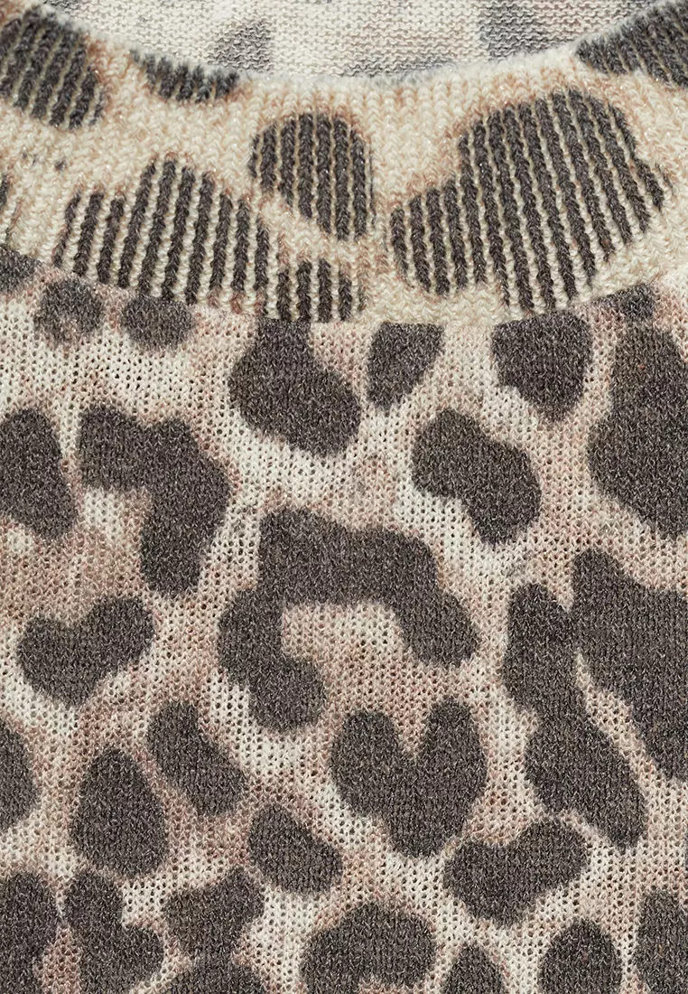 Jual Mango Leopard Stitch Top Original 2024 | ZALORA Indonesia