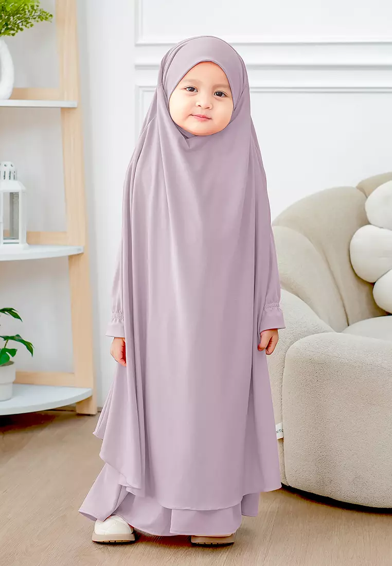 Jual COTTON BEE Wafa French Khimar Set | One Set Dress Abaya Syari ...