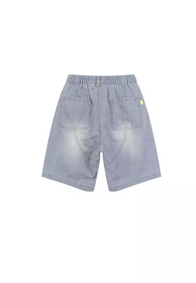 Buy M.Latin Denim Shorts With Numerical Design Online | ZALORA Malaysia