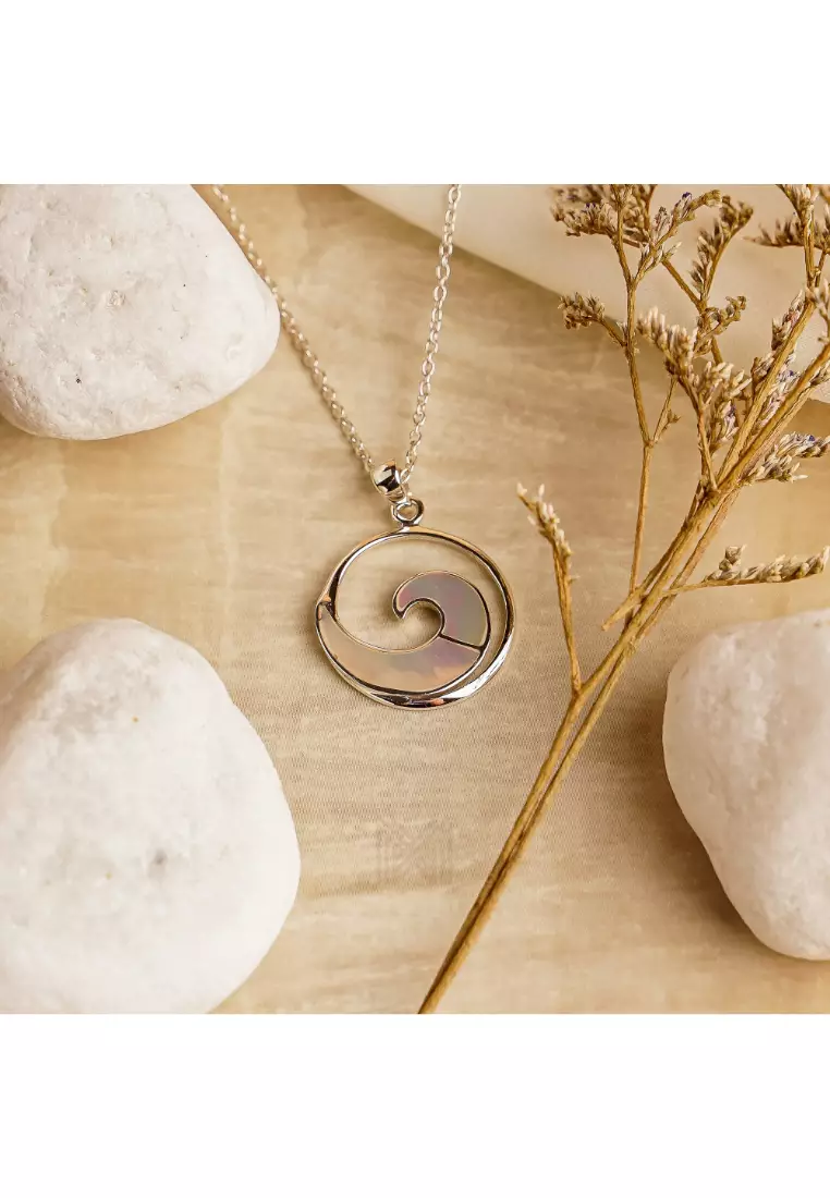 Buy Millenne Multifaceted Mother of Pearls Ocean Wave White Gold ...