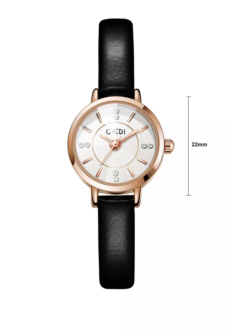 Buy GEDI GEDI Fashion Simple Plated Rose Gold Round Quartz Watch with ...