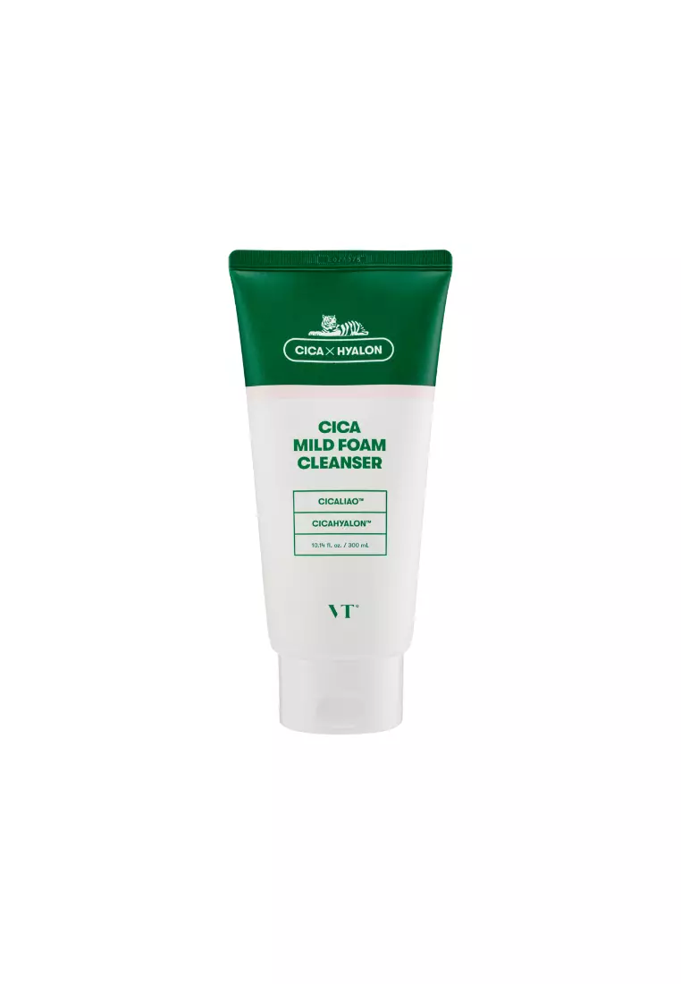 VT Cosmetics VT Cica Mild Foam Cleanser 300ml 2024 | Buy VT Cosmetics Online | ZALORA Hong Kong