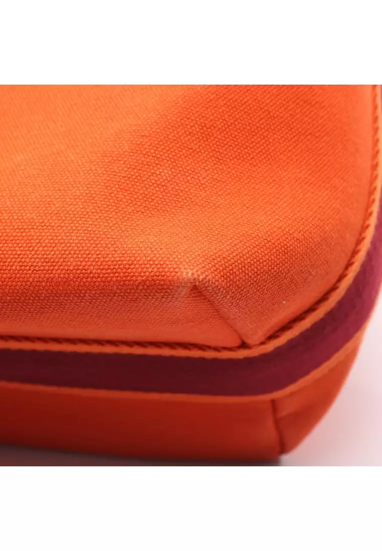 Buy Hermès Pre-Loved Hermès Bride a Brac GM Feu Handbag canvas orange ...