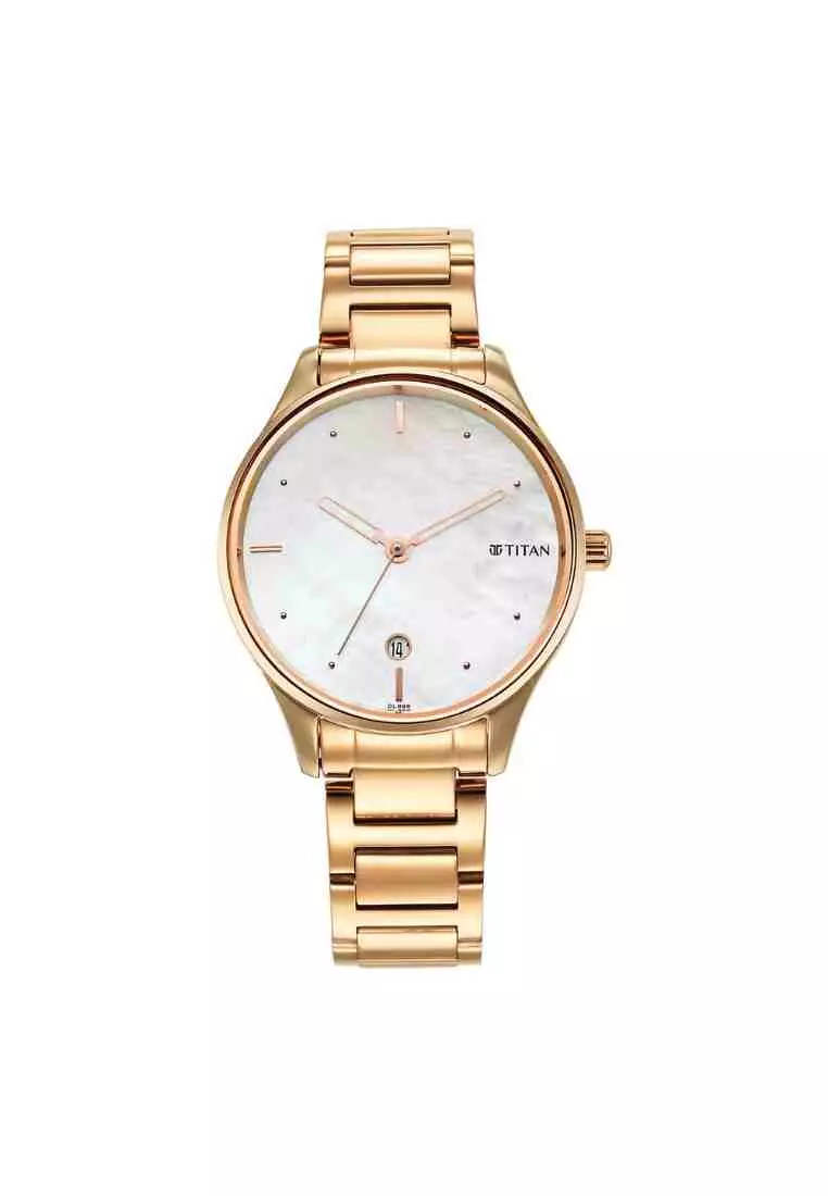 Buy Titan Titan Pastel Gold Stainless Steel Analog Quartz Watch For ...