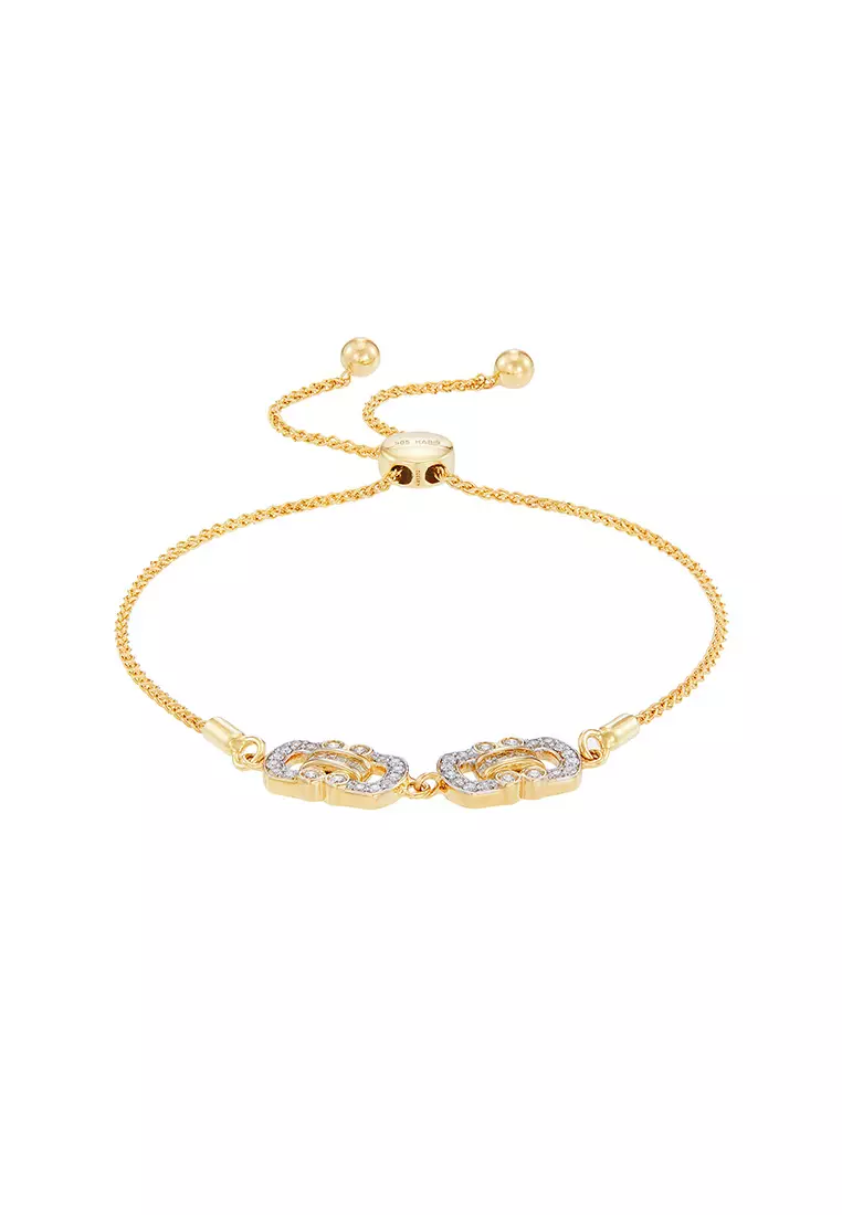 Buy HABIB HABIB Baguette and Round Diamond Bolo Bracelet in 585/14K Yellow Gold 681330124 Online ...