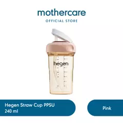 Jual Mothercare Hegen PCTO Straw Cup PPSU 240ml Pink - Botol Minum Anak ...