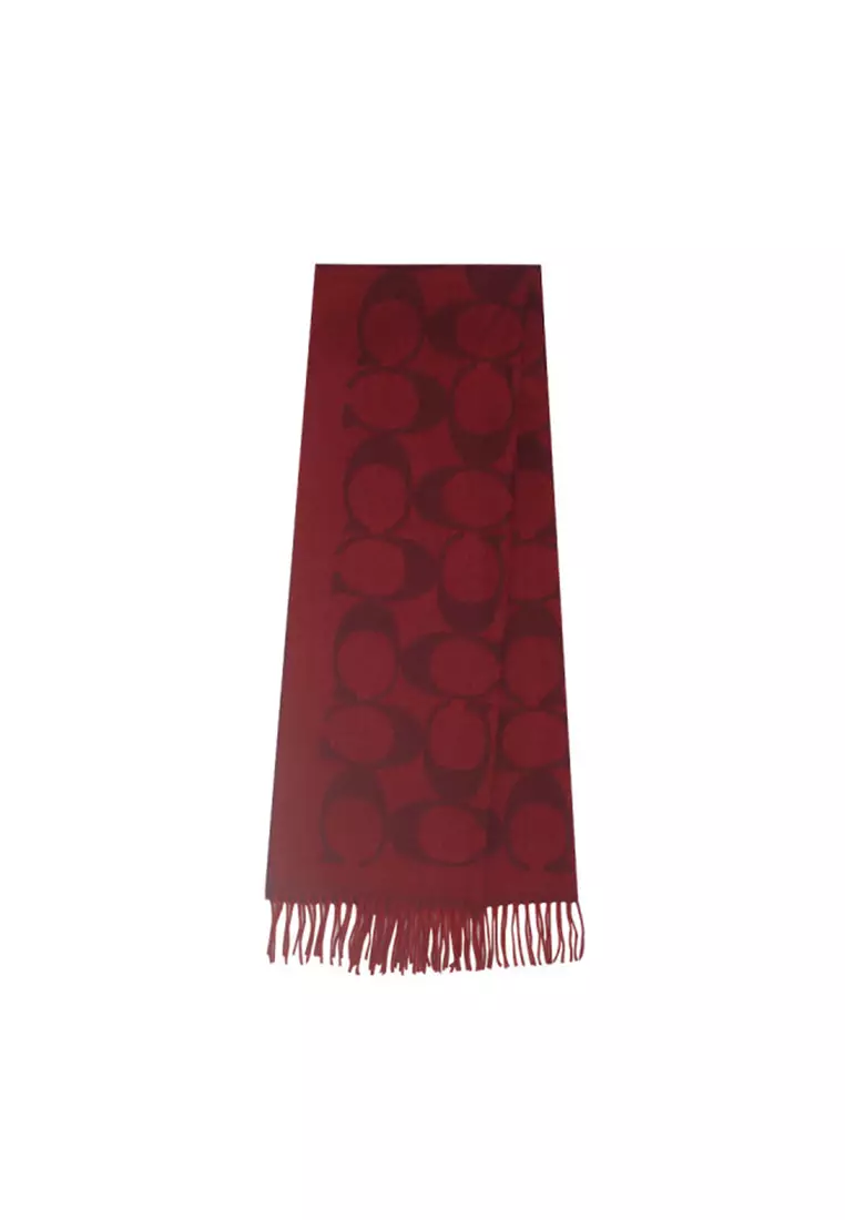 Buy Coach Scarf silk scarf for women CU807F8Q 2024 Online | ZALORA ...