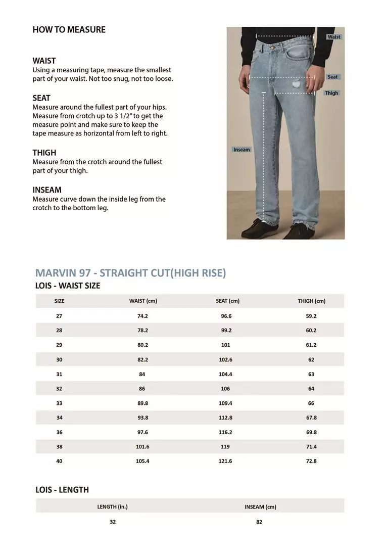 Buy Lois Men Straight Cut Marvin 2513 2025 Online | ZALORA